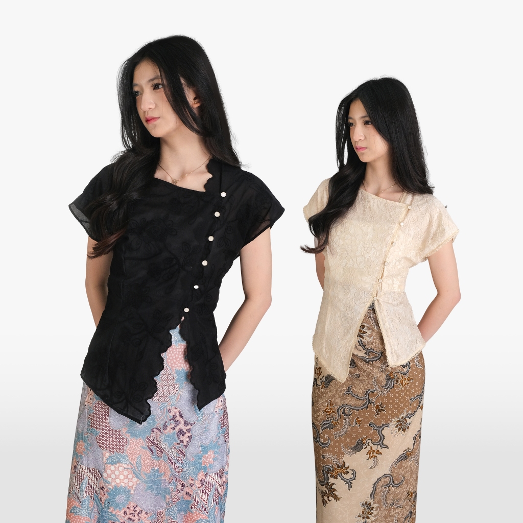 Isyana Kebaya Top - Kanona Blouse Women Korean Style | Shopee Malaysia