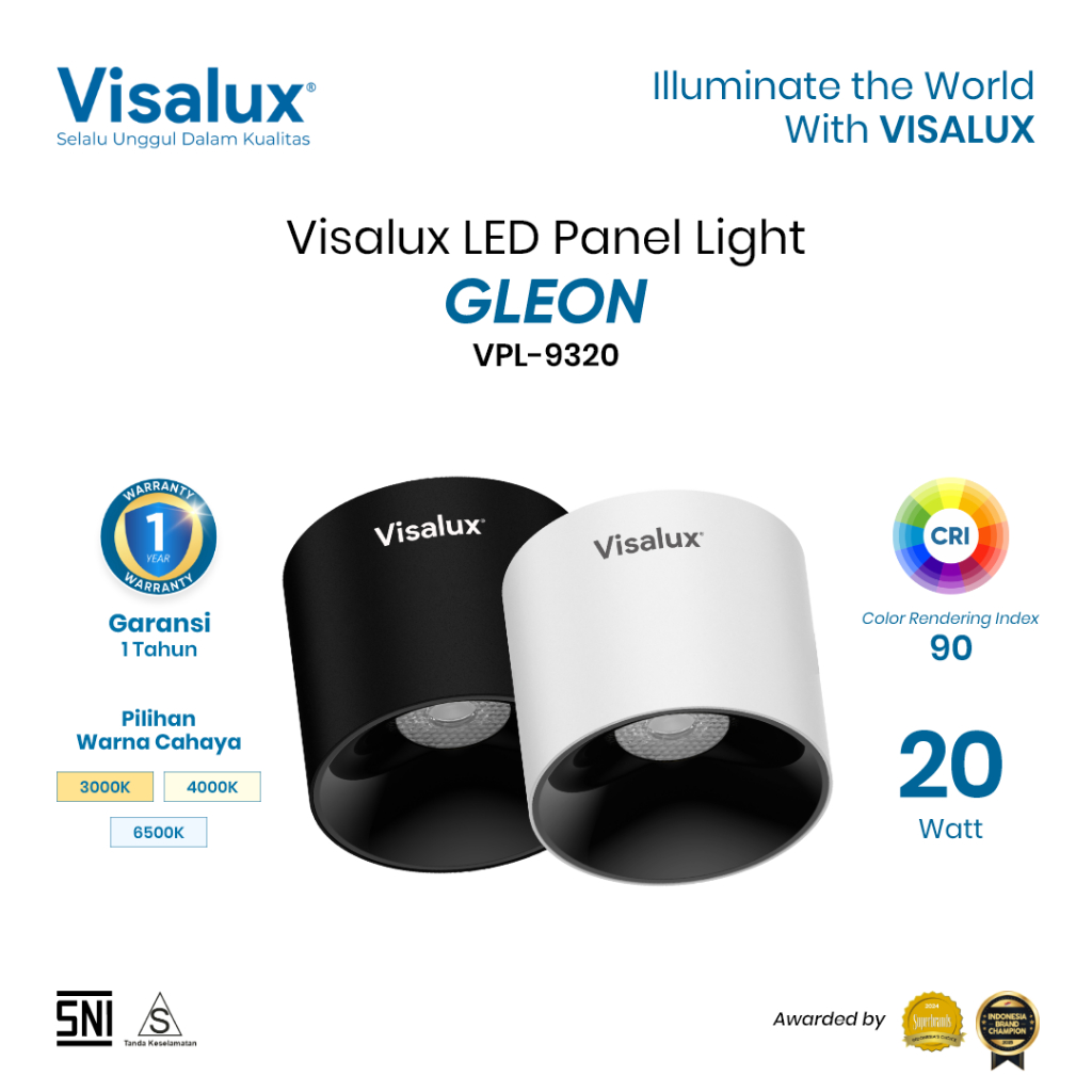 CAHAYA Visalux Gleon LED Panel Spot Light 20W - Home Ceiling Spotlight ...