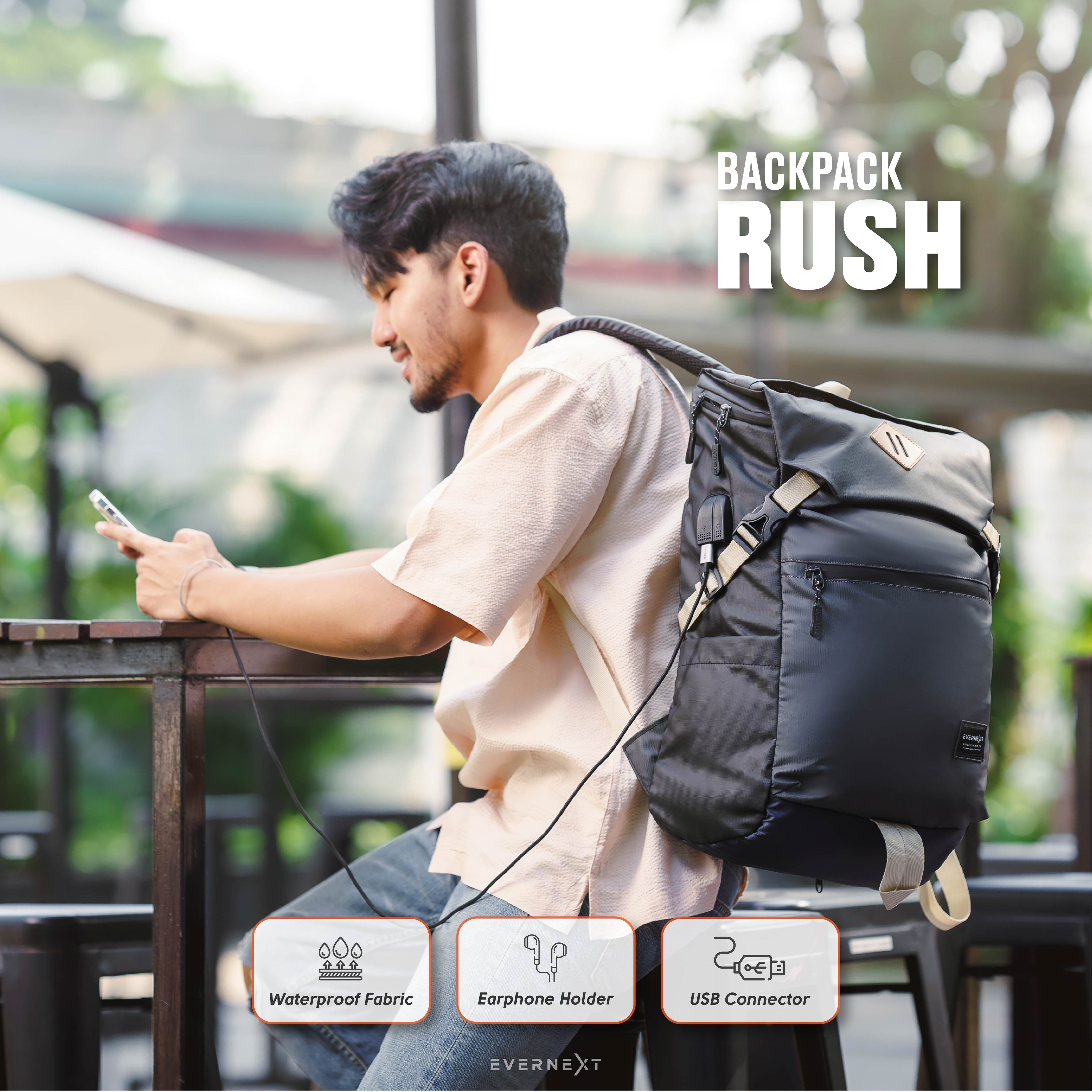 (BUY 1 GET 3) - Men's Backpack Waterproof Backpack Men's Backpack Rush ...