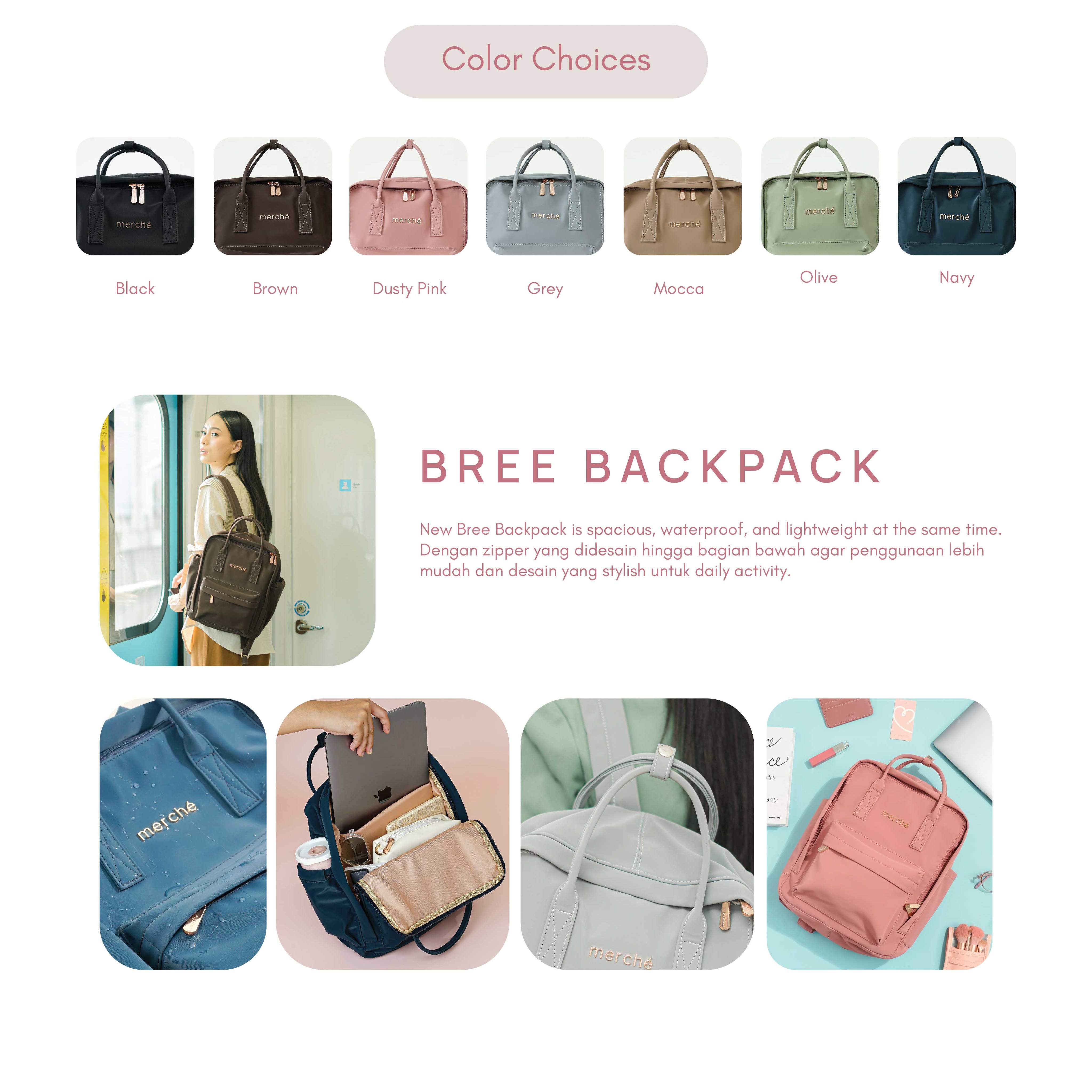 Merche Women's Bag Backpack Bree | Shopee Malaysia