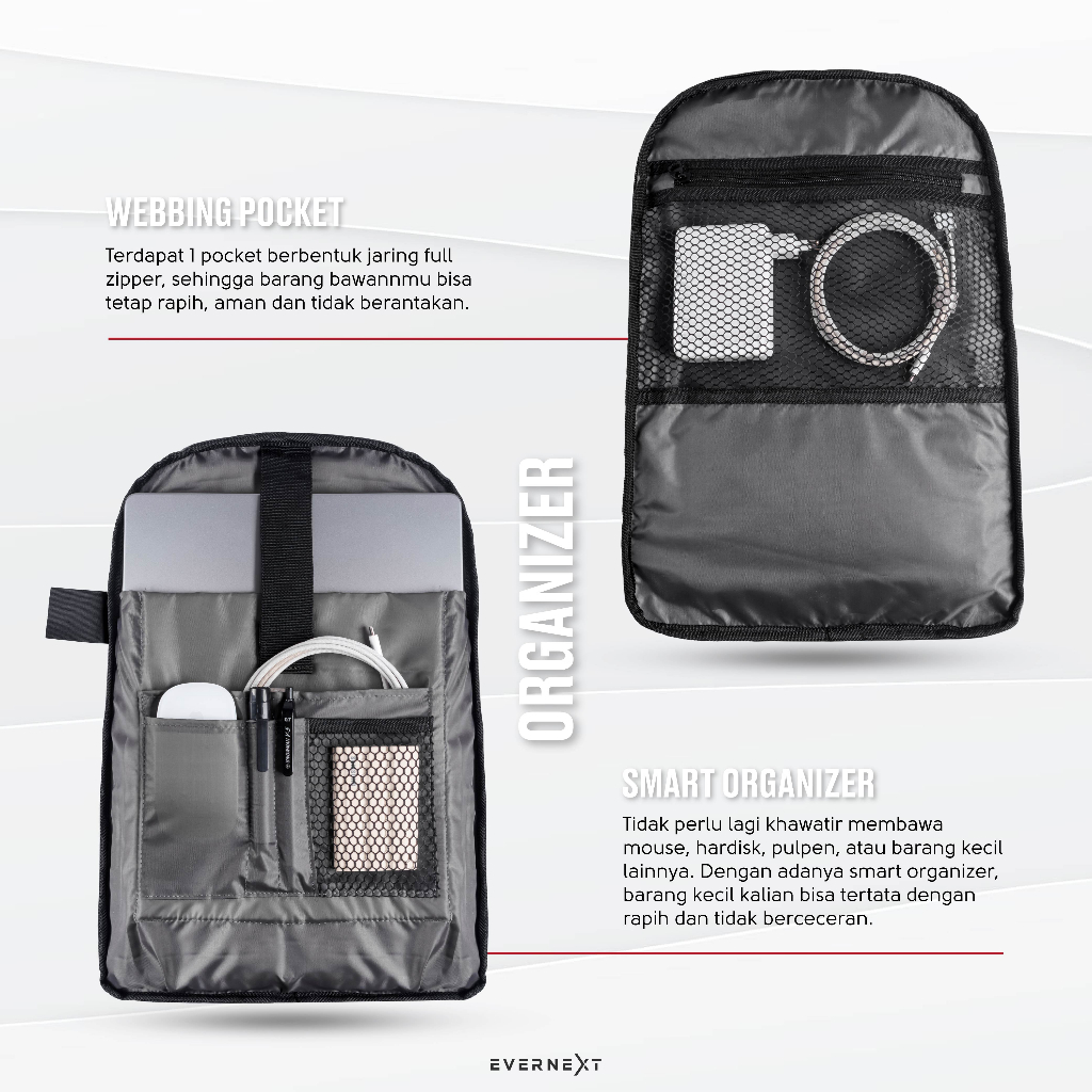 Evernext - Waterproof Venom Men's and Women's College School Backpack ...