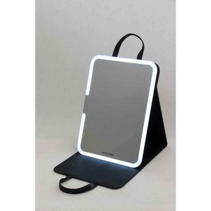 Sonia Miller Folding Detachable LED Mirror Black XL Make Up Mirror ...