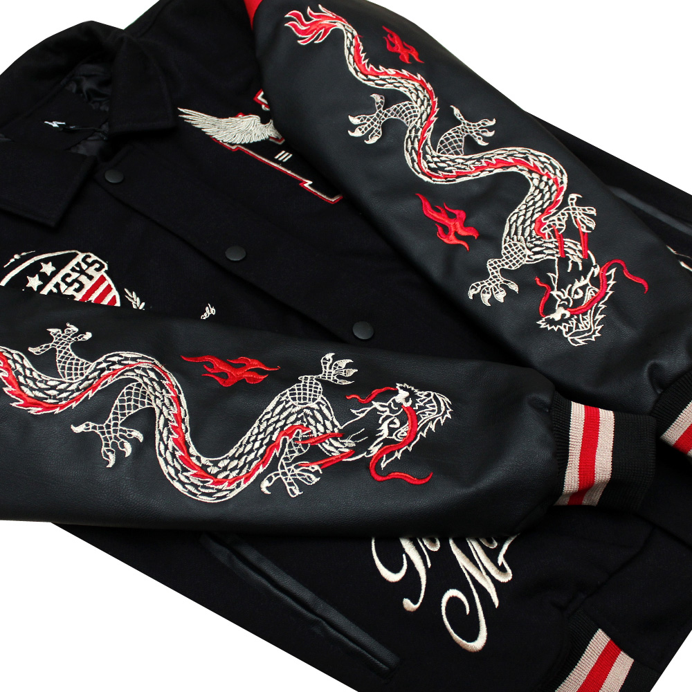 Khans X Hexsys - Brave Varsity Jacket Embroidery Breakside Baseball ...