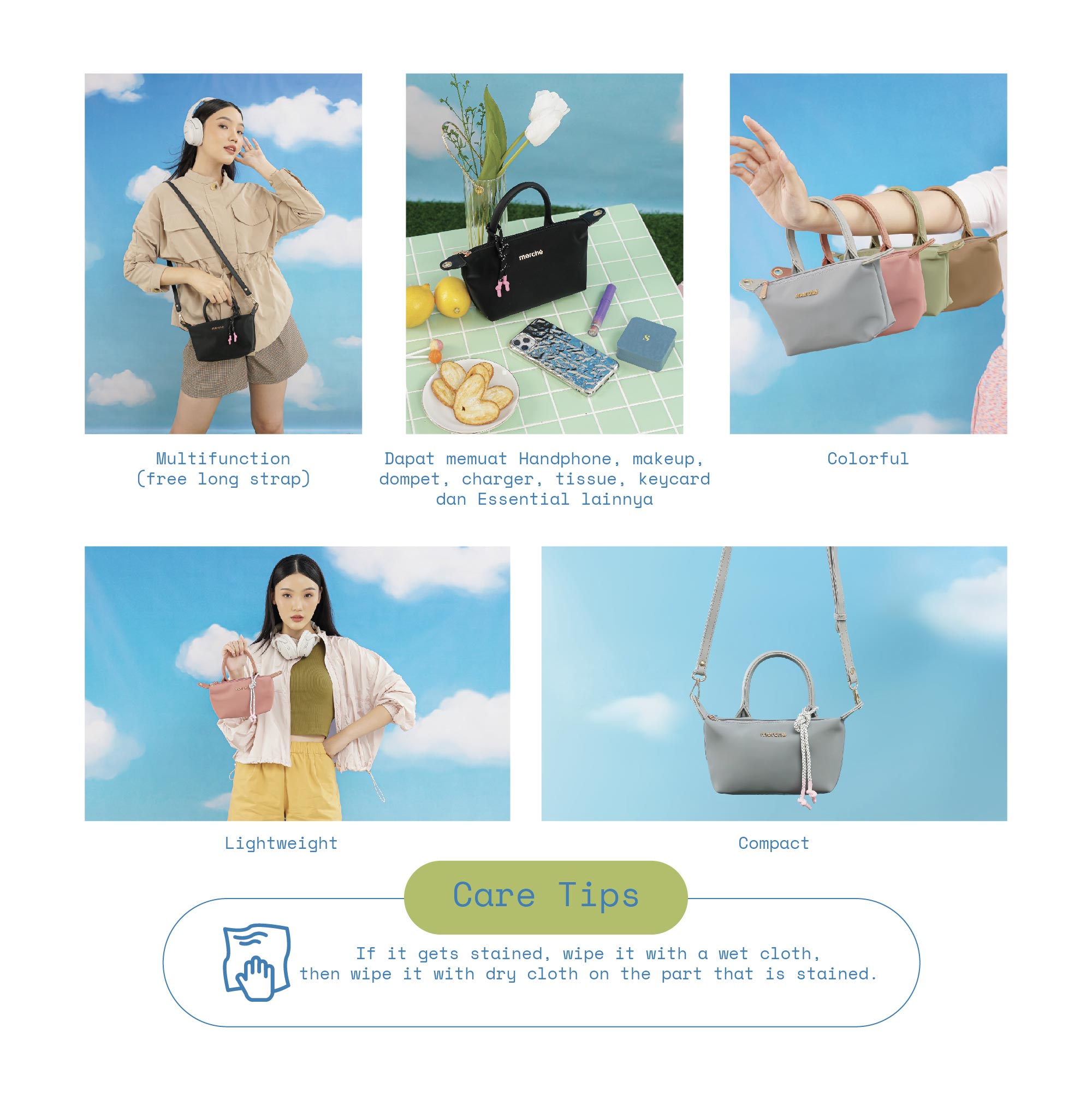 Merche Alice Petite Women's Sling Bag | Shopee Malaysia