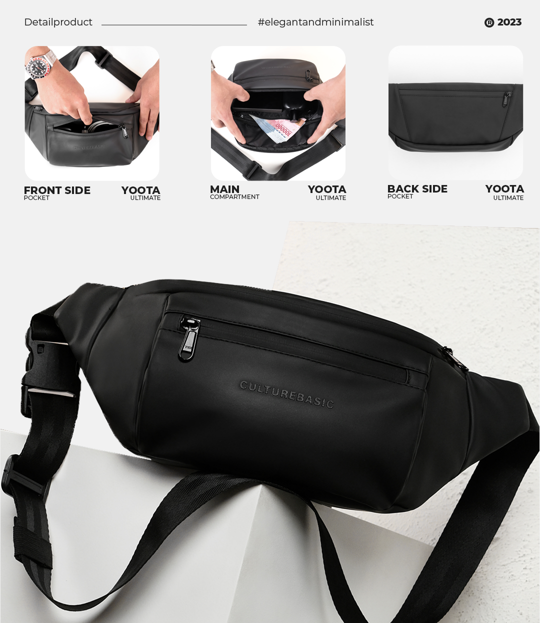 Culture Basic | Yoota Ultimate Waistbag Slingbag Waterproof Men's Waist ...