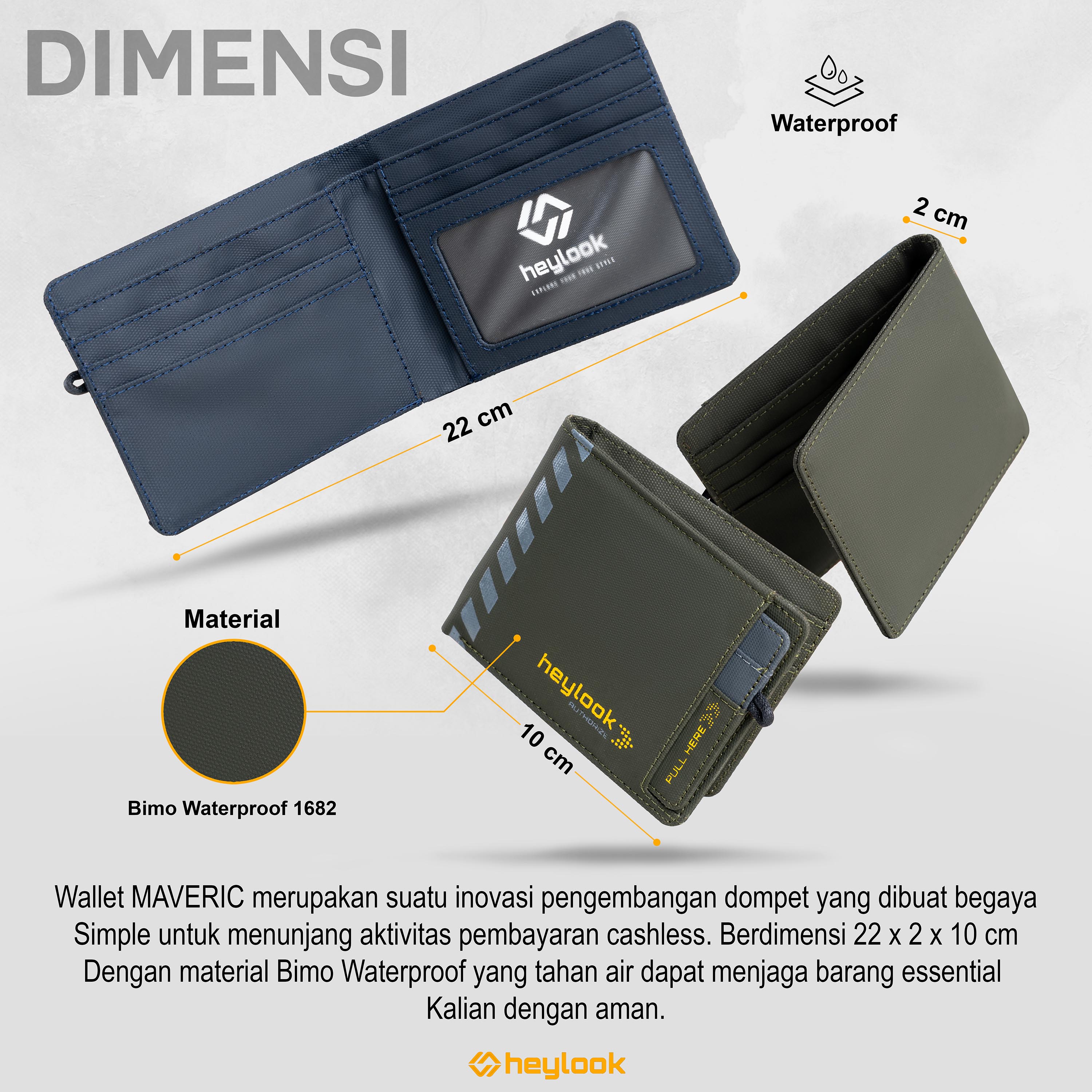 Heylook Official - MAVERIC Men's Short Wallet Waterproof Folding Men's Wallet Waterproof ATM ...