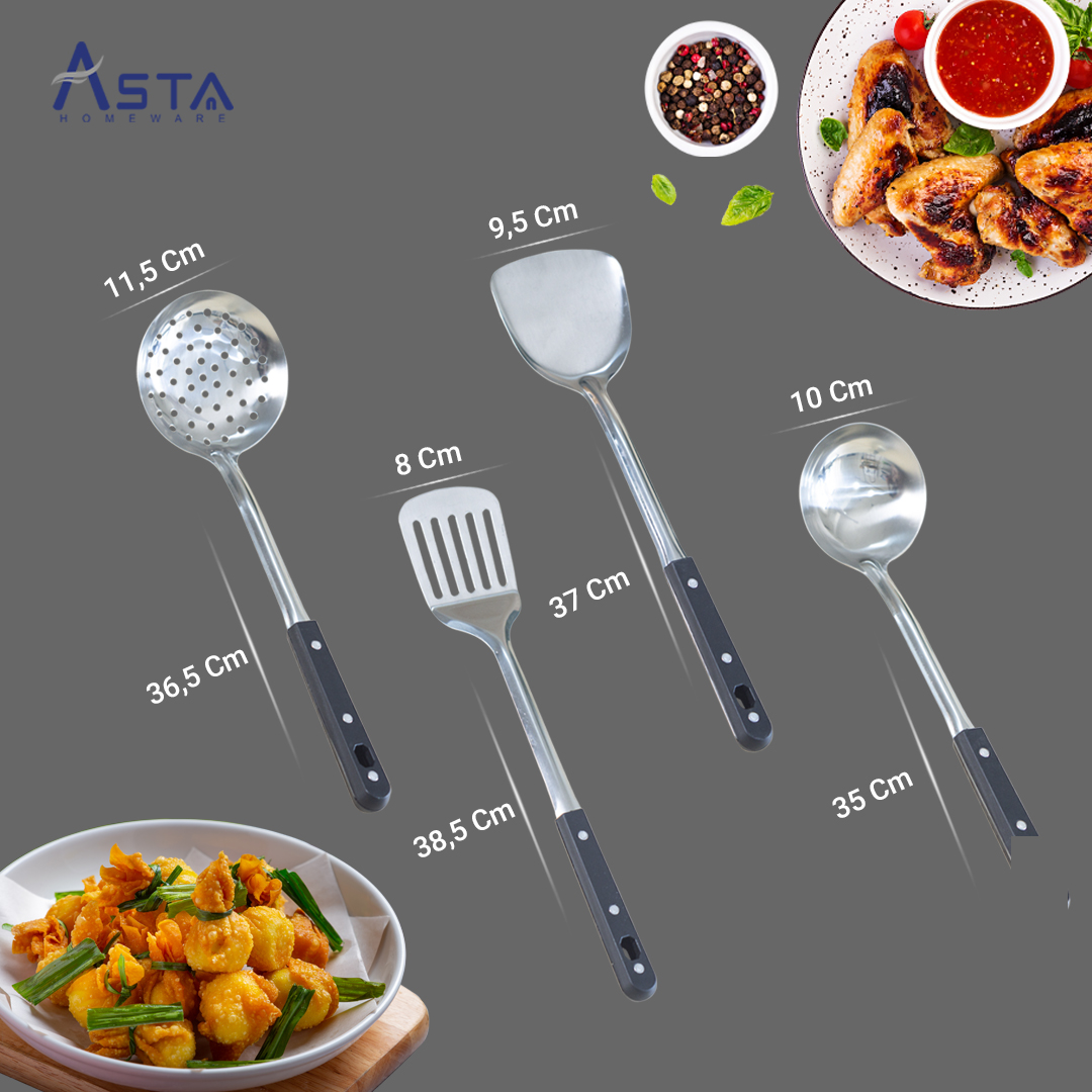 Asta Thick Stainless Steel Spatula, Stainless Steel Cooking Sutil ...