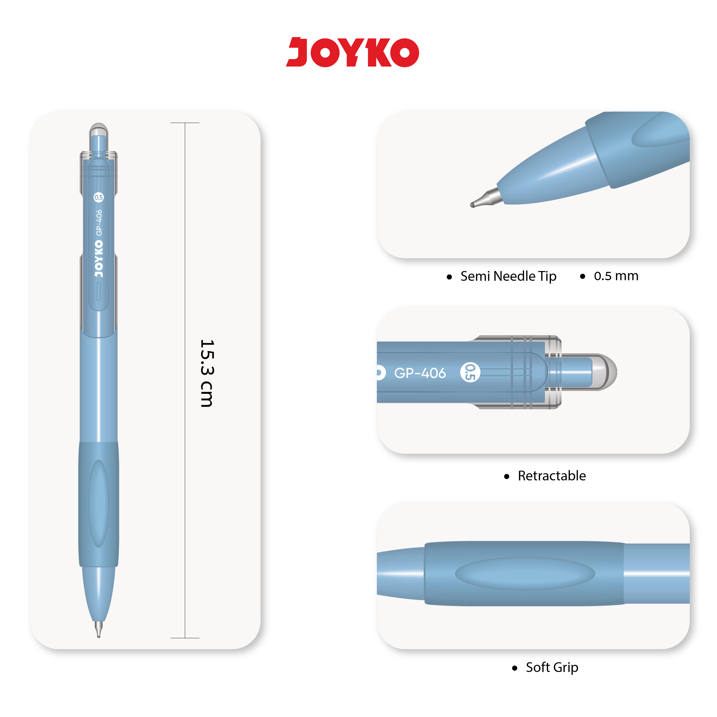 Gel Pen Pen Pen GP-406 0.5 mm | Shopee Malaysia