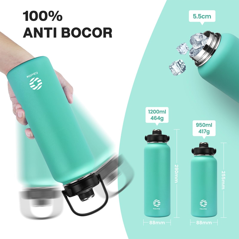 FJbottle - 304 Stainless Steel Sports Tumbler Drinking Bottle BPA Free 950ML Free Additional ...