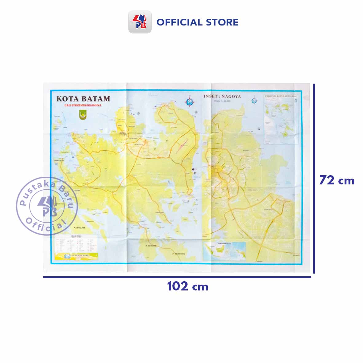 Batam City Map/Batam City Sheet Folding Map | Shopee Malaysia