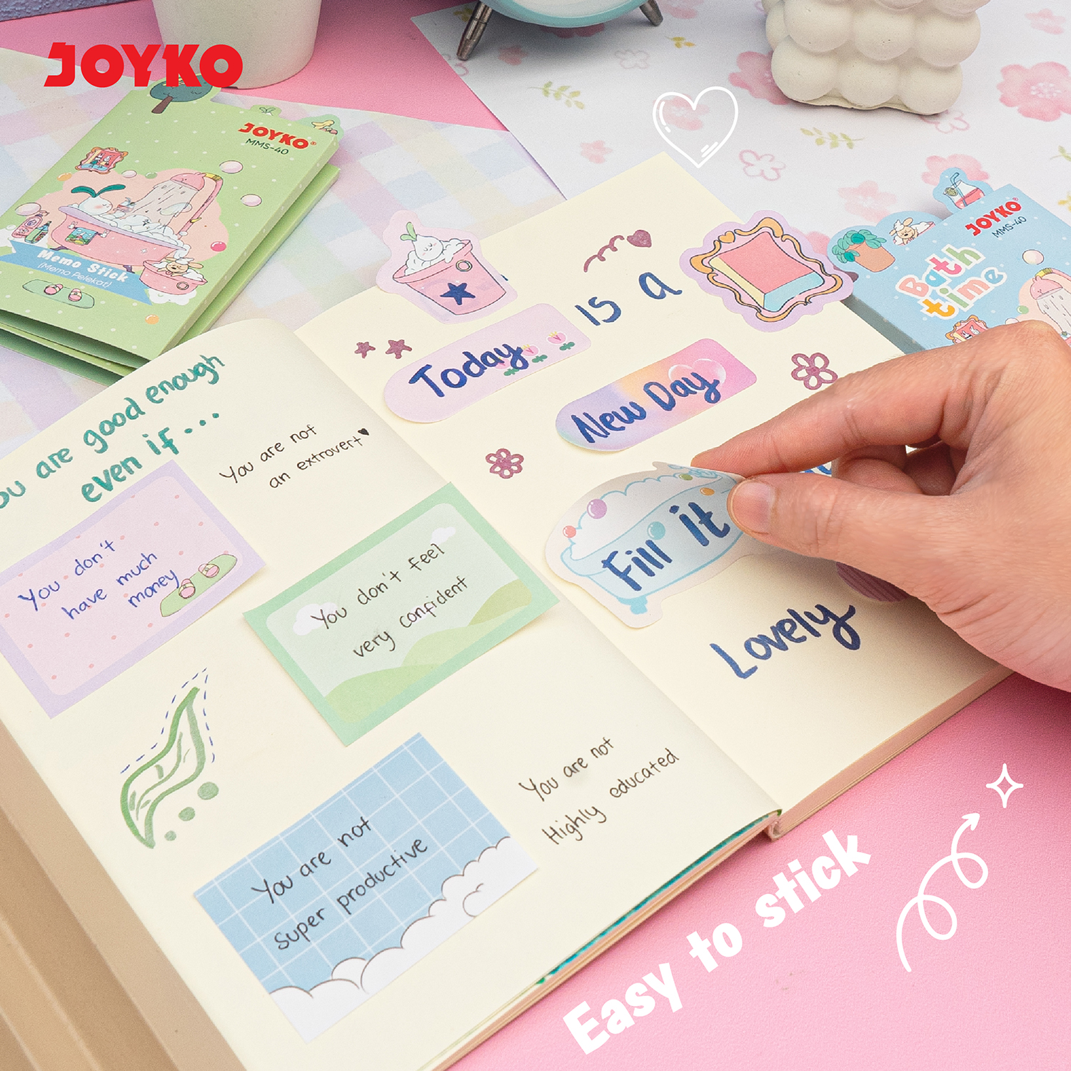 Memo Stick Sticky Note Memo Paper Joyko MMS-40 Bath Time Sticky Memo ...
