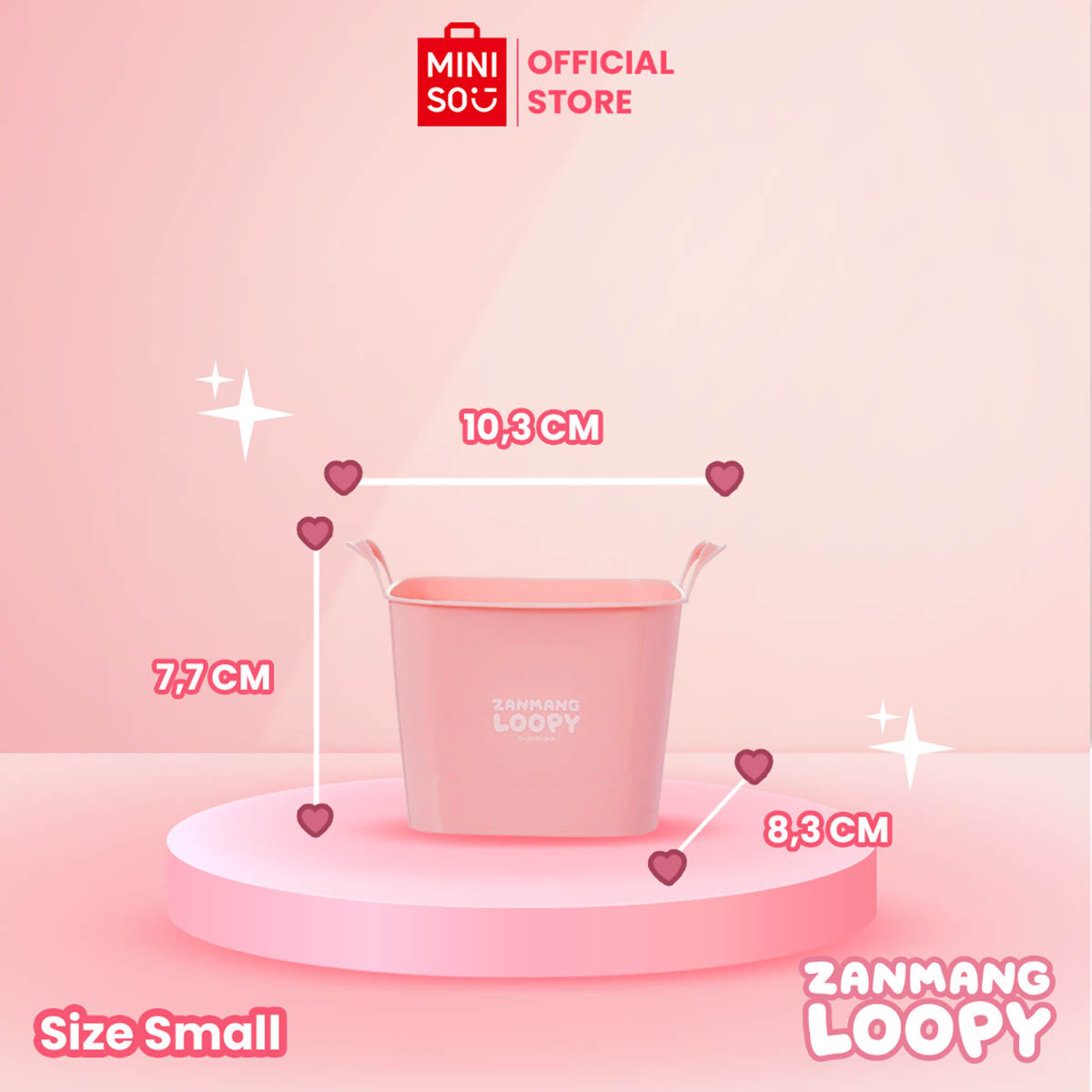 Miniso x ZANMANG Loopy Collection PE Storage Basket Basket with Handle ...