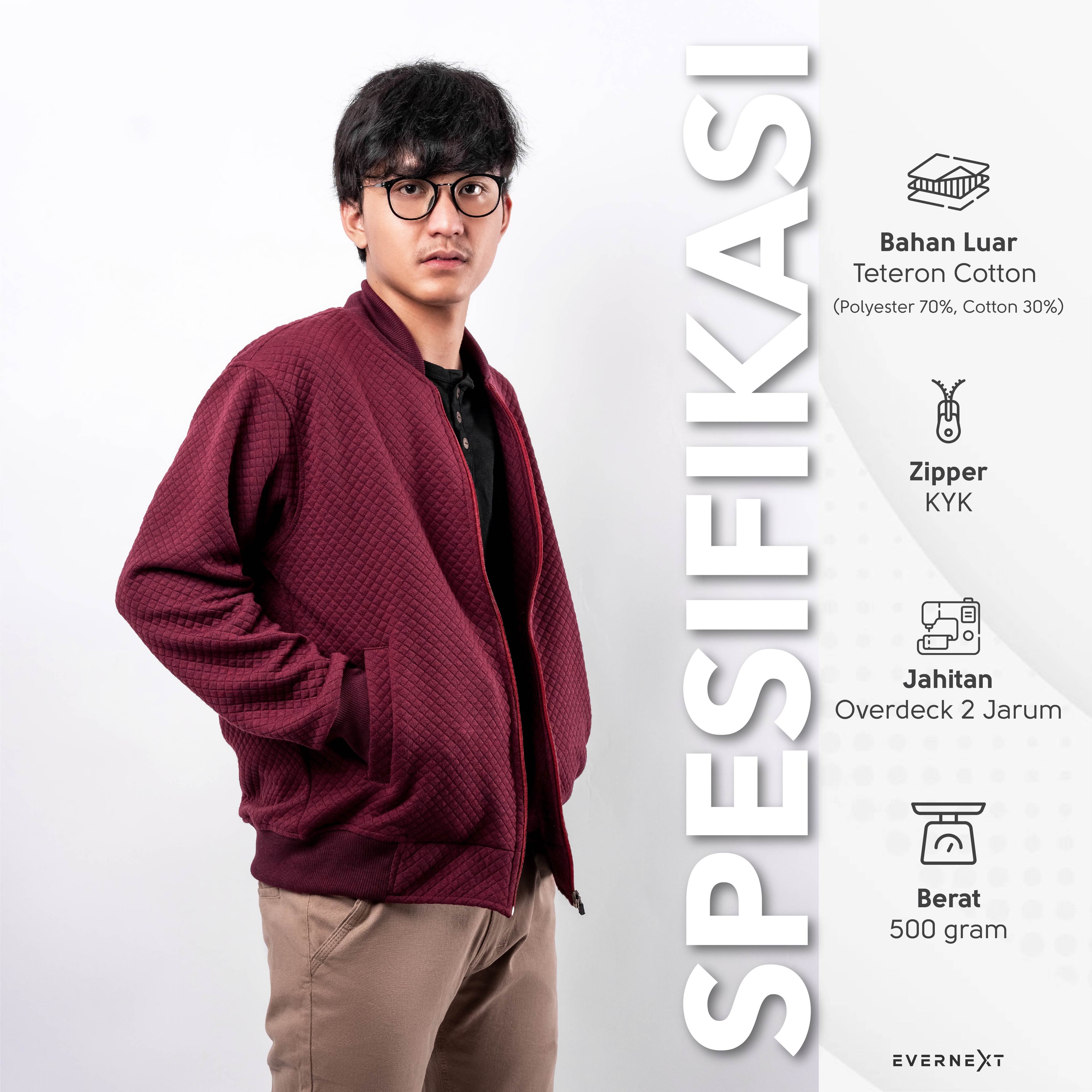 Evernext - Basic Comfy Jacket Men Plain Jacket Men Bomber Men Cardigan ...
