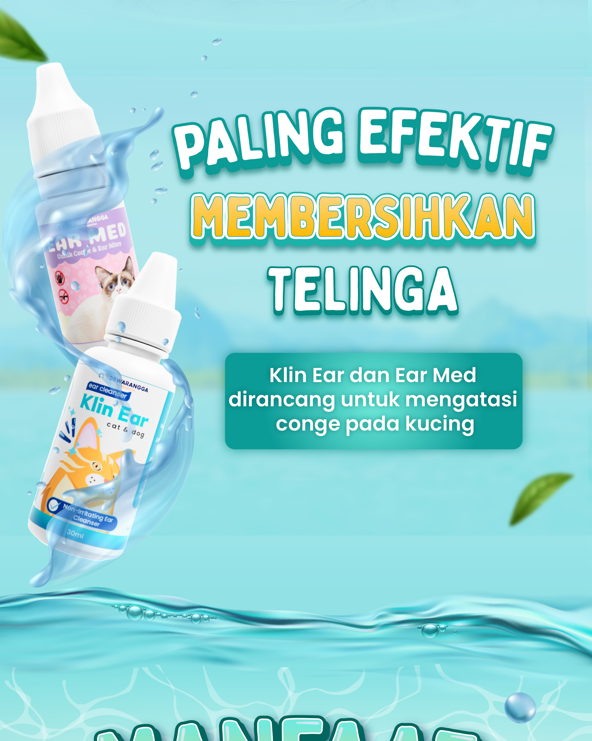 Package Of Cat Ear Drops And Cat Ear Cleaner Dewarangga - Cat Ear ...