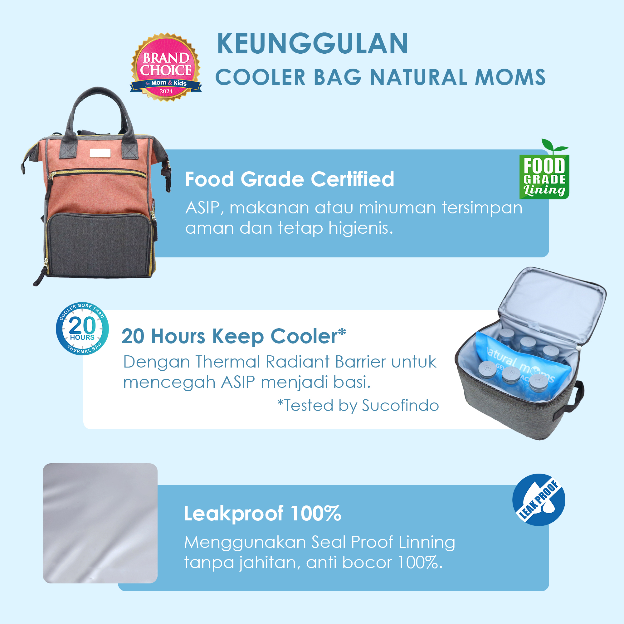Asi BAG | Natural Moms Breast Milk Cooler Bag | Igloo Backpack | Shopee ...