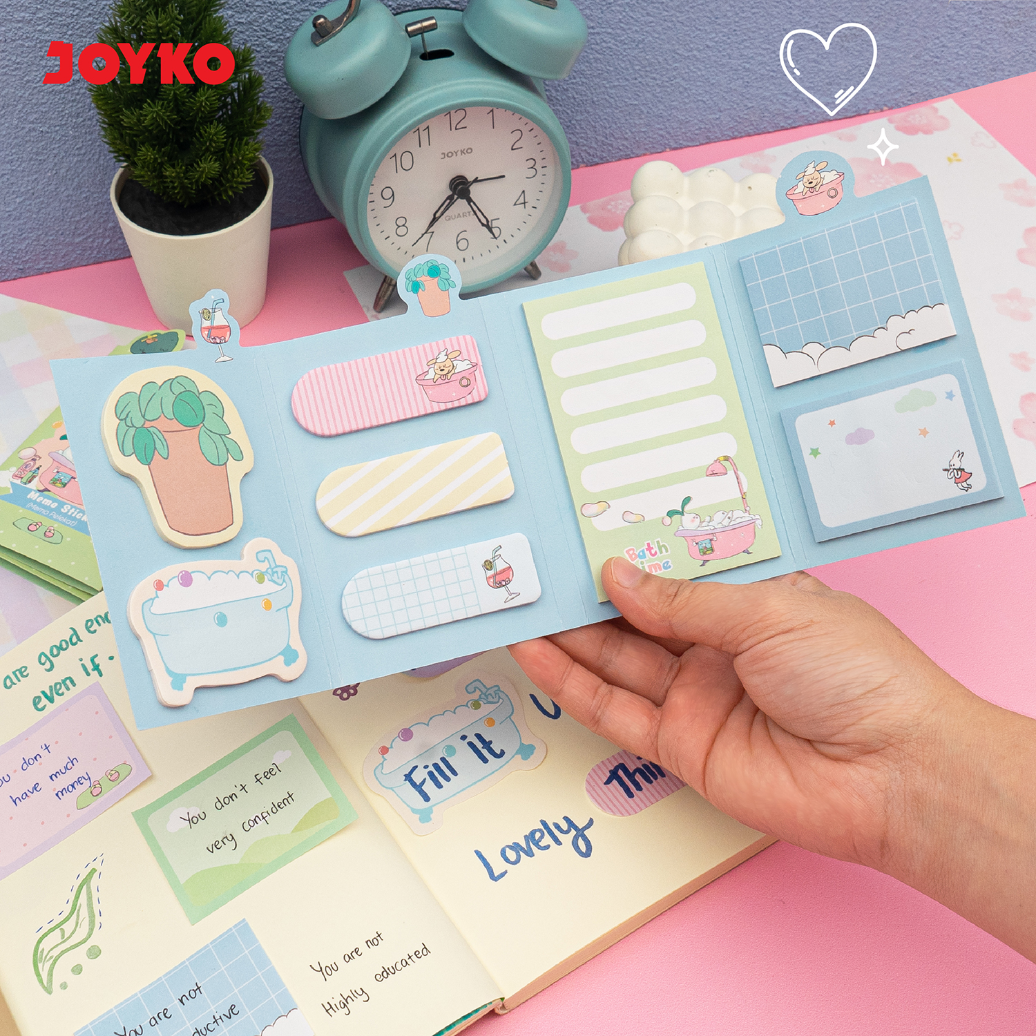 Memo Stick Sticky Note Memo Paper Joyko MMS-40 Bath Time Sticky Memo ...