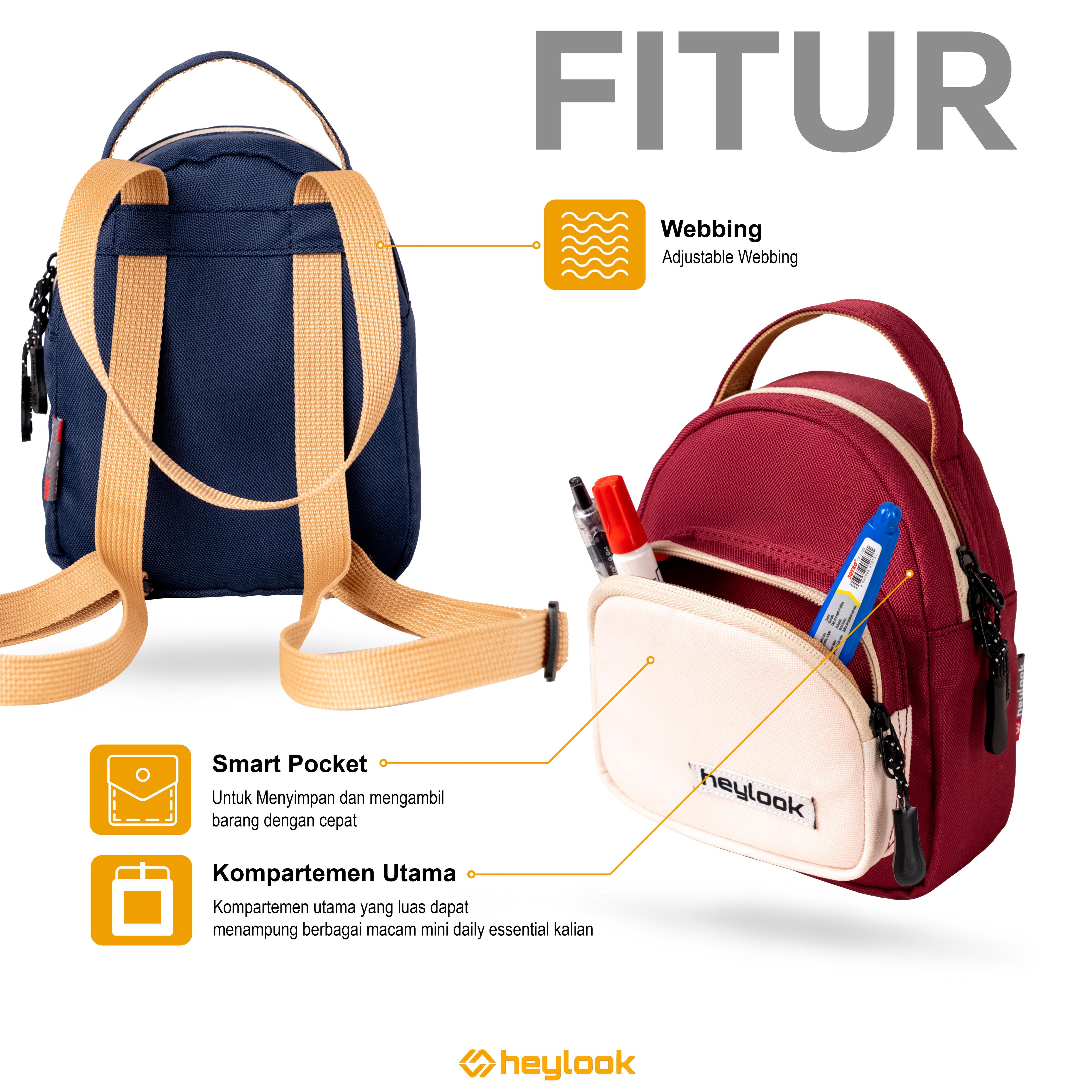 Heylook Official - NARA Women's MINI Backpack Backpack Distro | Shopee ...