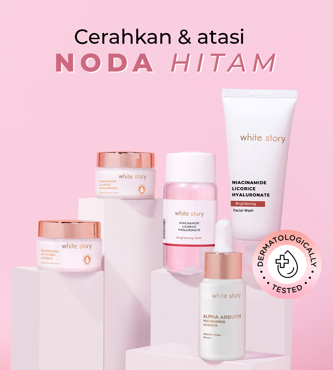 HITAM White Story Dark Spot Set - Face Package Overcome Black Spots ...