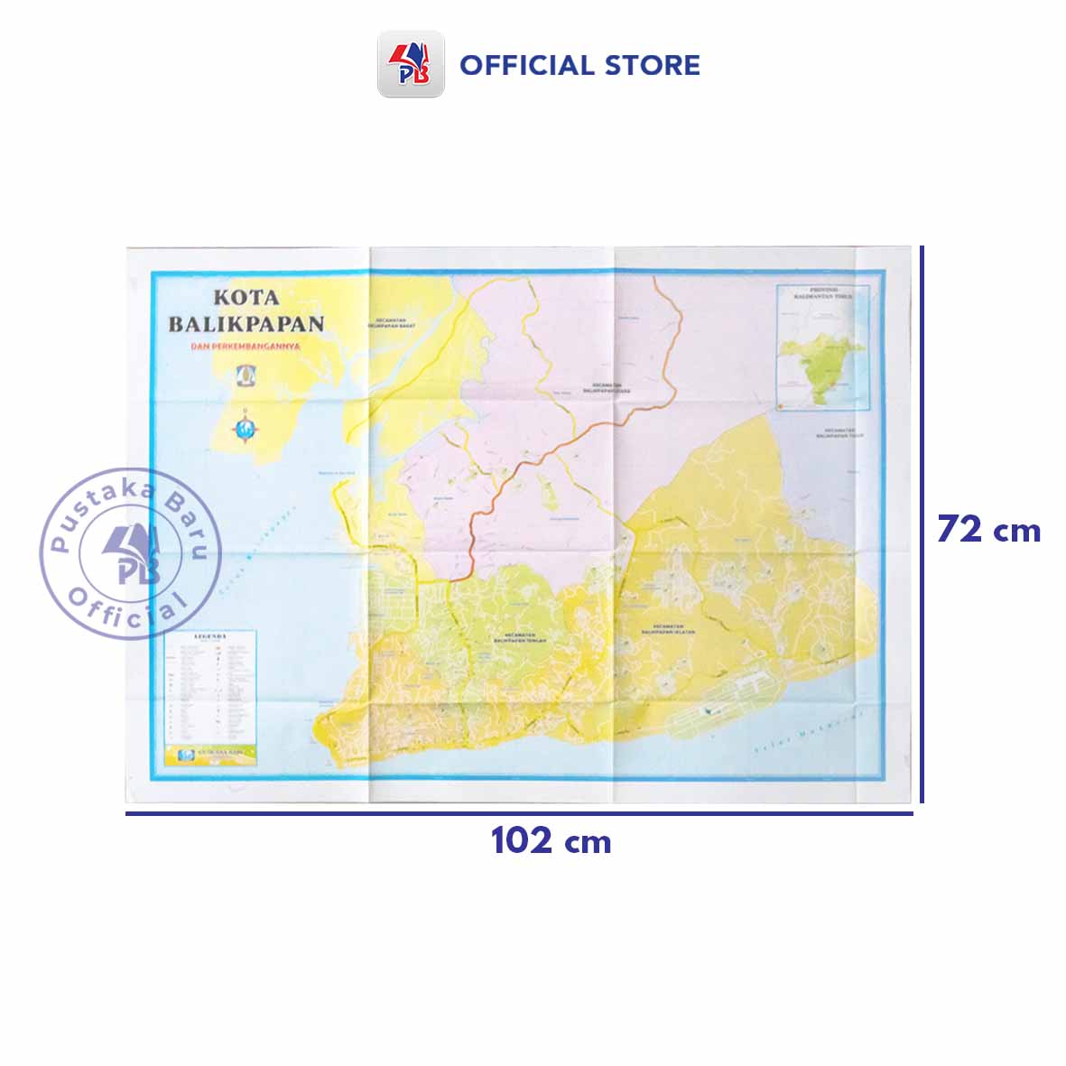 Balikpapan City Map/Balikpapan City Sheet Folding Map | Shopee Malaysia