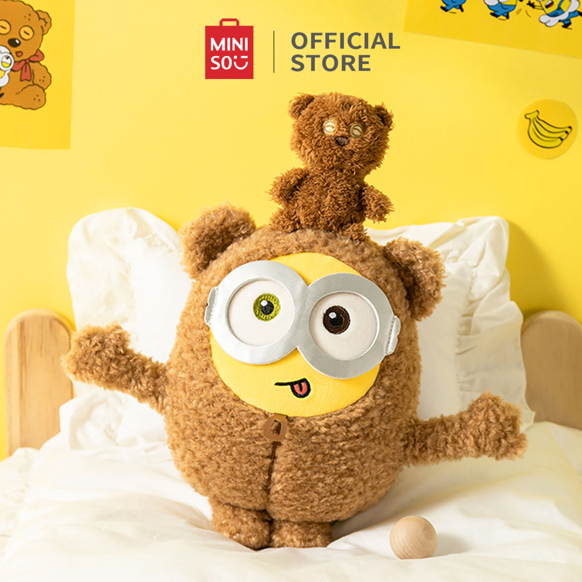 Miniso x Bob+Team Collection Plush Toy Doll Plush Toy Minions Costume ...