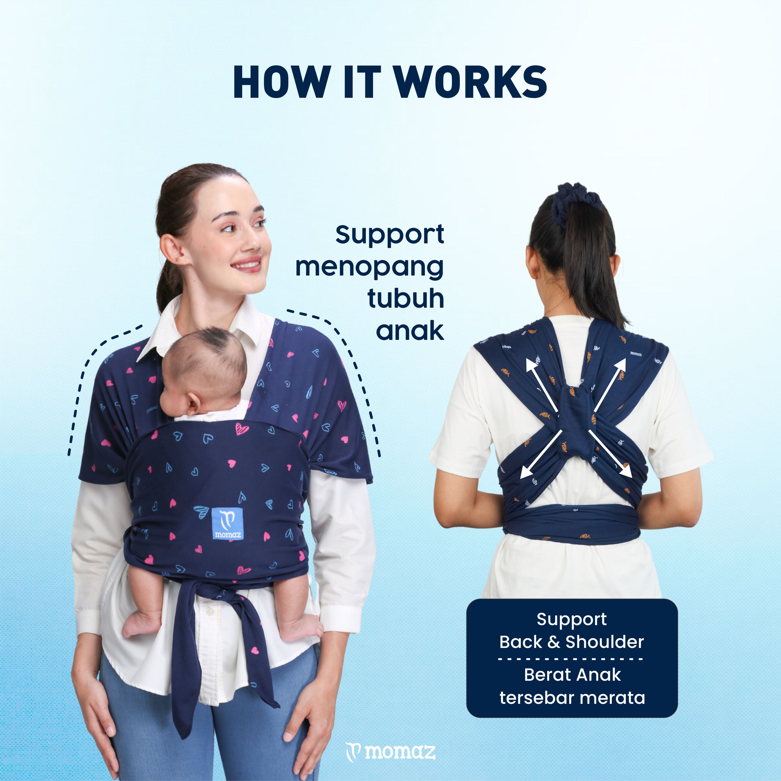 Momaz M shape Carrier Buy 1 Get 1 Side Baby Carrier - Newborn Baby ...