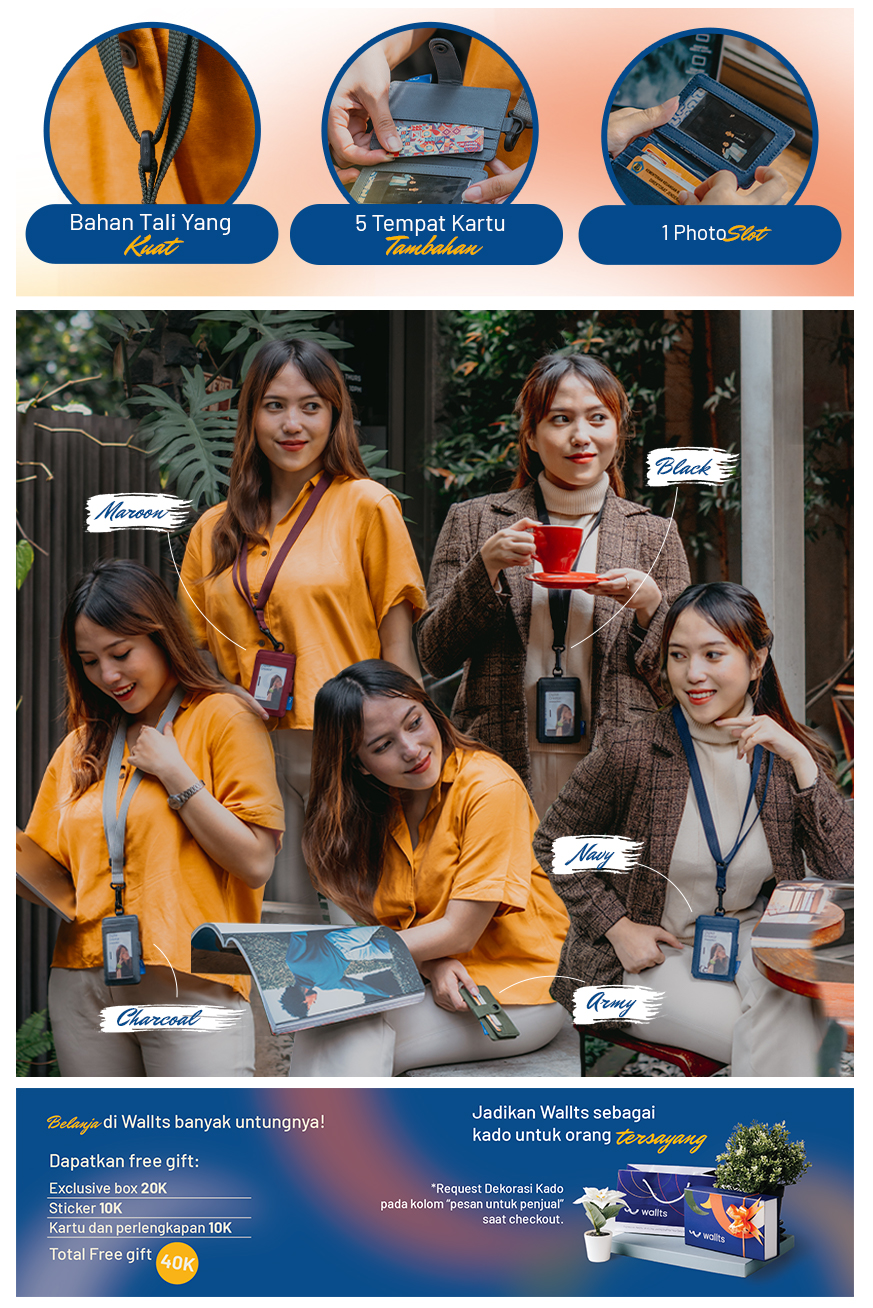 Wallts Pebble - Lanyard Name Tag ID Card Unisex Office for Men and Women | Shopee Malaysia