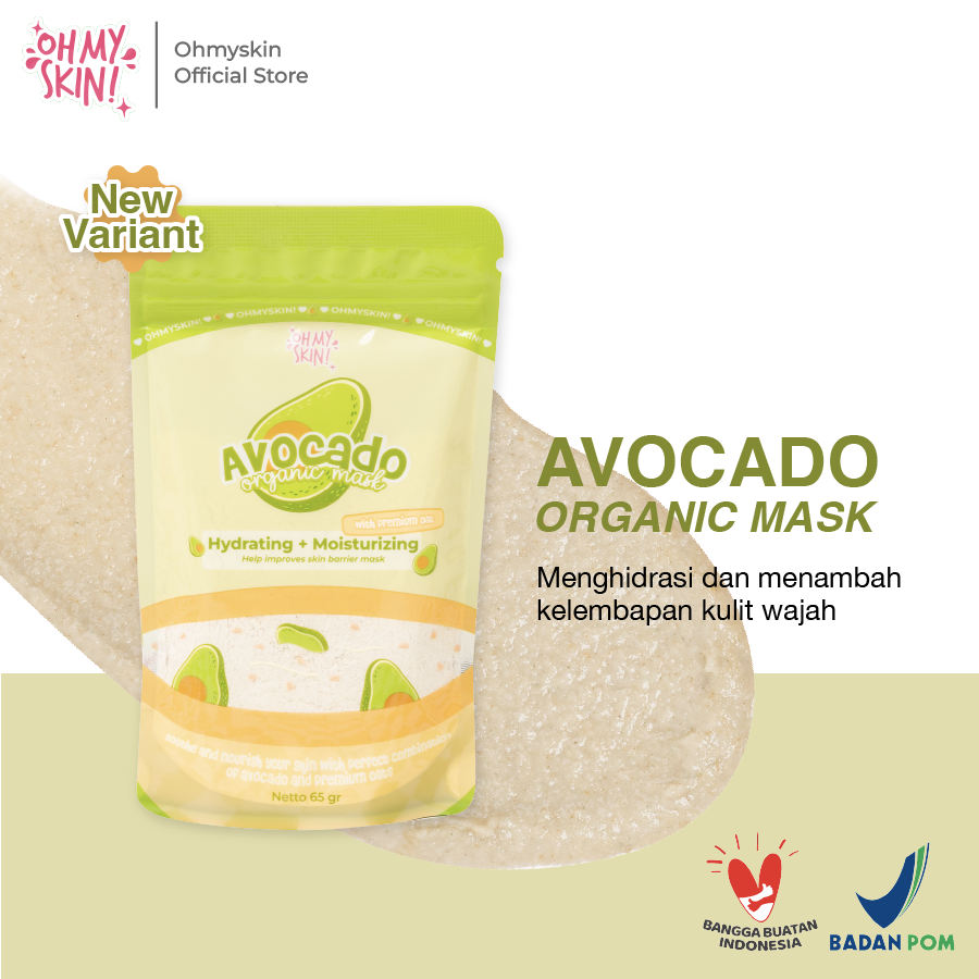Oh My Skin! Bpom FS AVOCADO organic mask 65gr | Shopee Malaysia