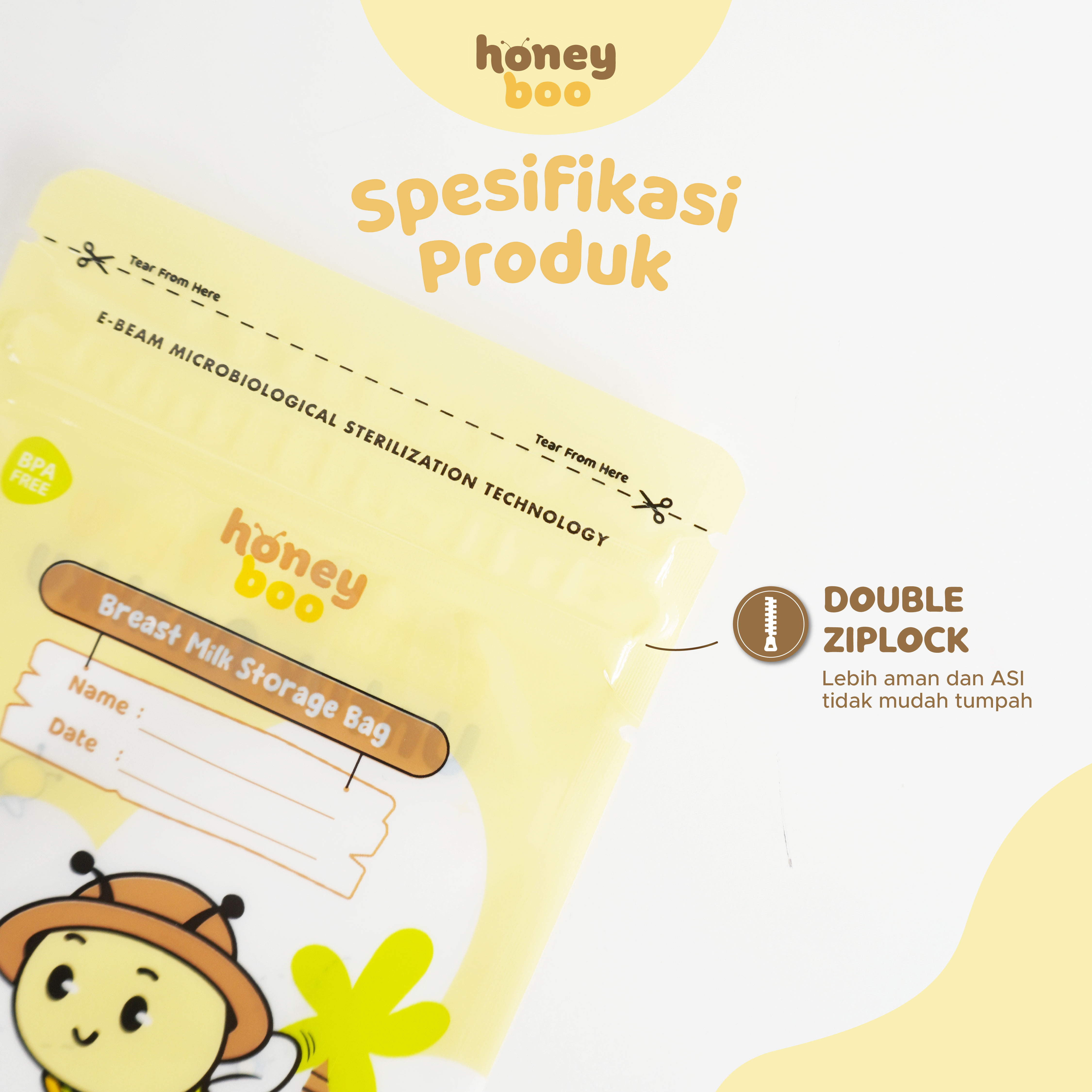 HONEY Boo - Breast Milk Plastic Bags 120ml Packaging | Shopee Malaysia