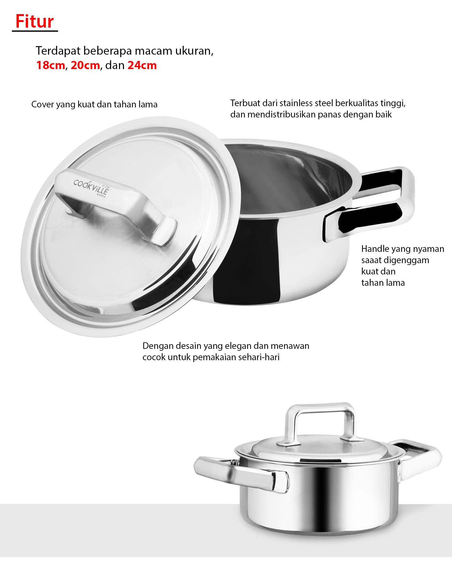 Cookville Panci Black Rose Sauce Pot 3Ply | Shopee Malaysia