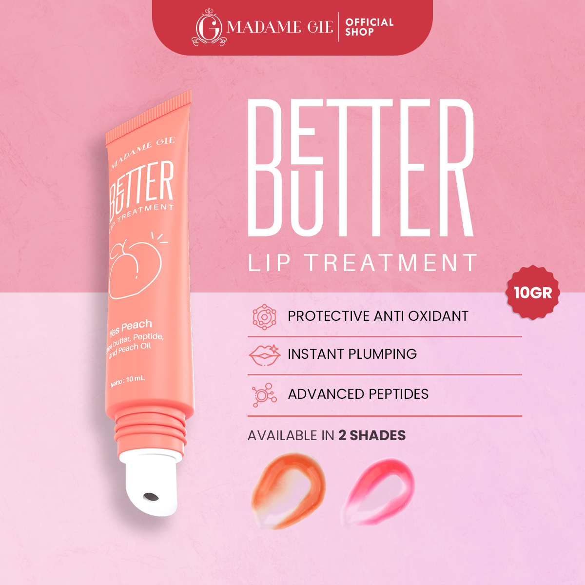Madame Gie Better Butter - Lip Treatment Lip Care Serum Tinted Lip Balm ...