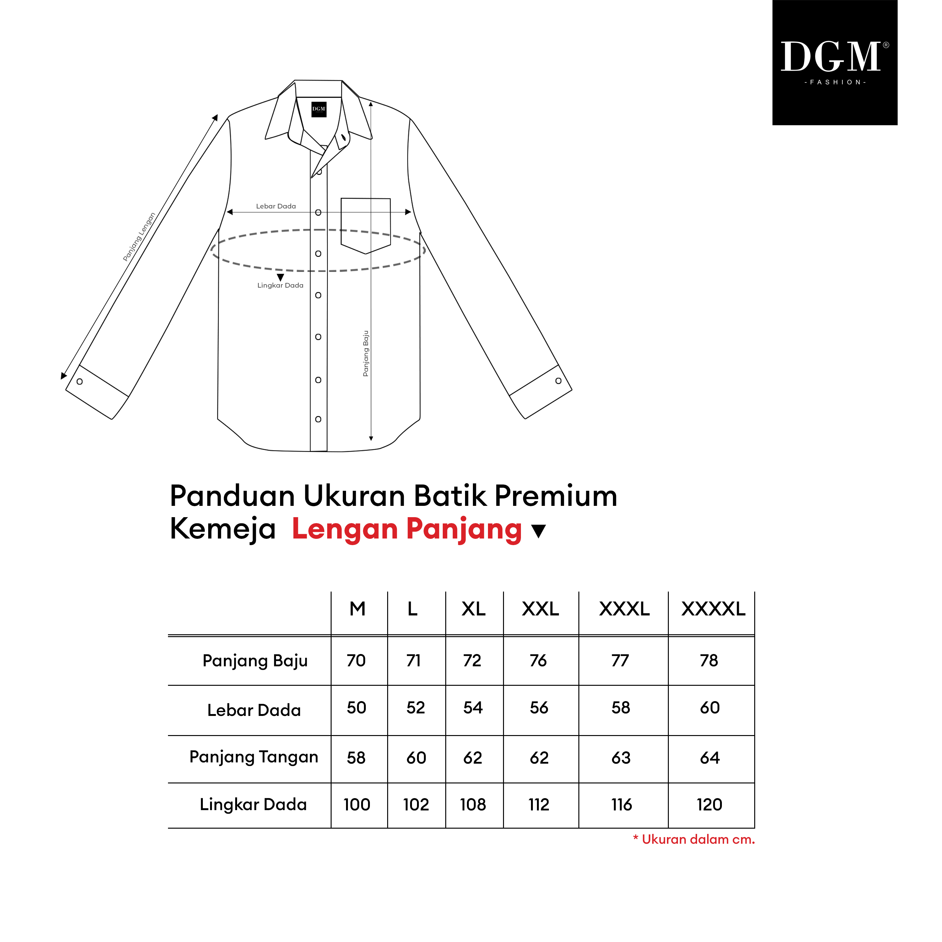 KEMEJA DGM Fashion Men's Batik Shirt with Premium Lining, Long Batik ...