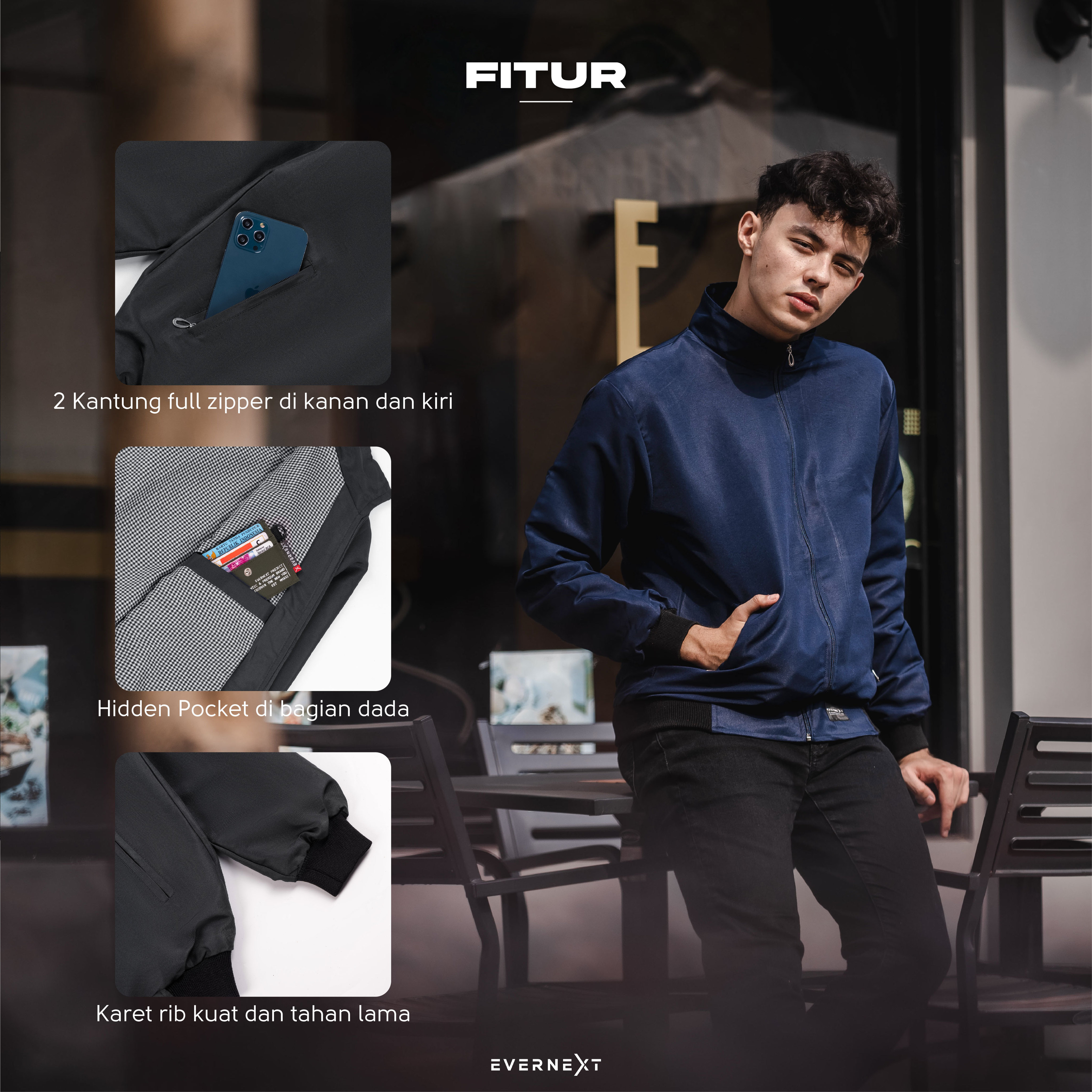 Evernext - Men's Jacket Harrington Smith Jacket Men's Casual Jacket ...