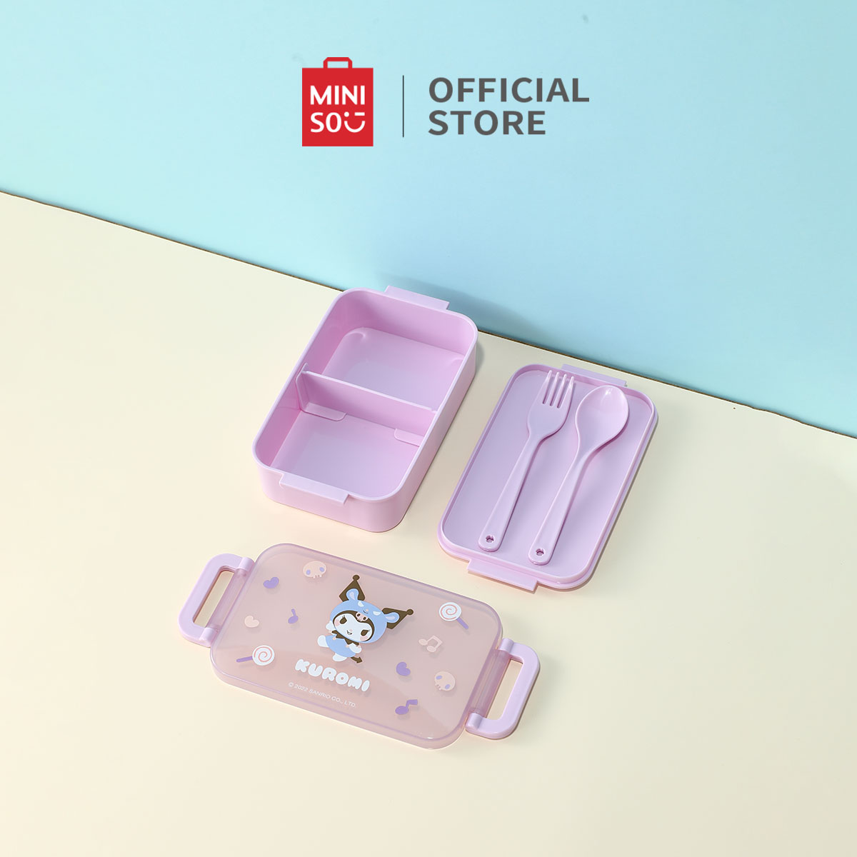 Miniso x Sanrio Bento Lunch Box Food Packaging Box With Spoon and Fork ...