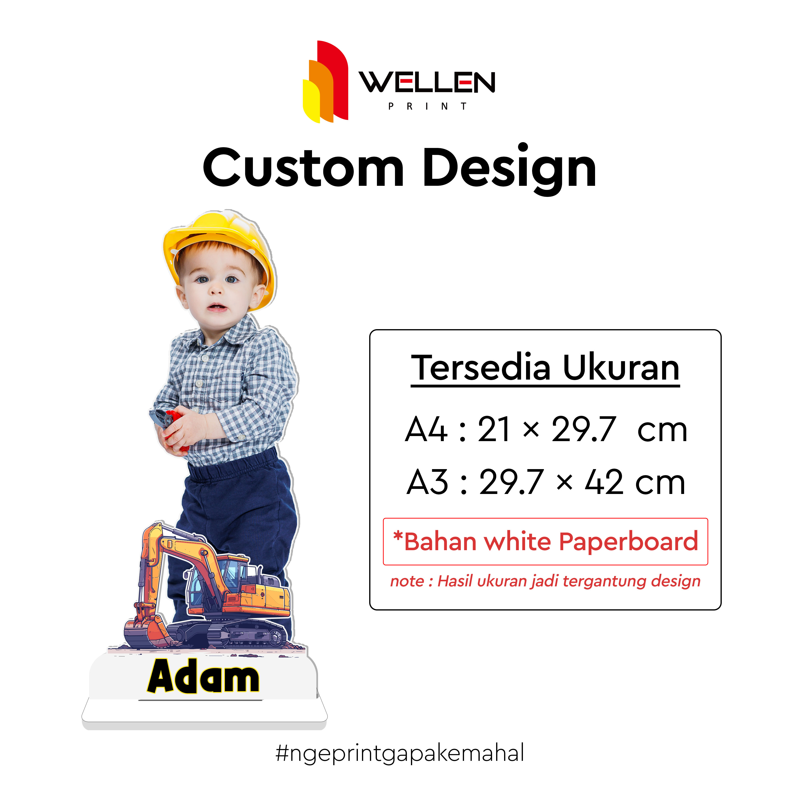 WELLEN PRINT – Print Mini Standing Character White Paperboard Custom ...