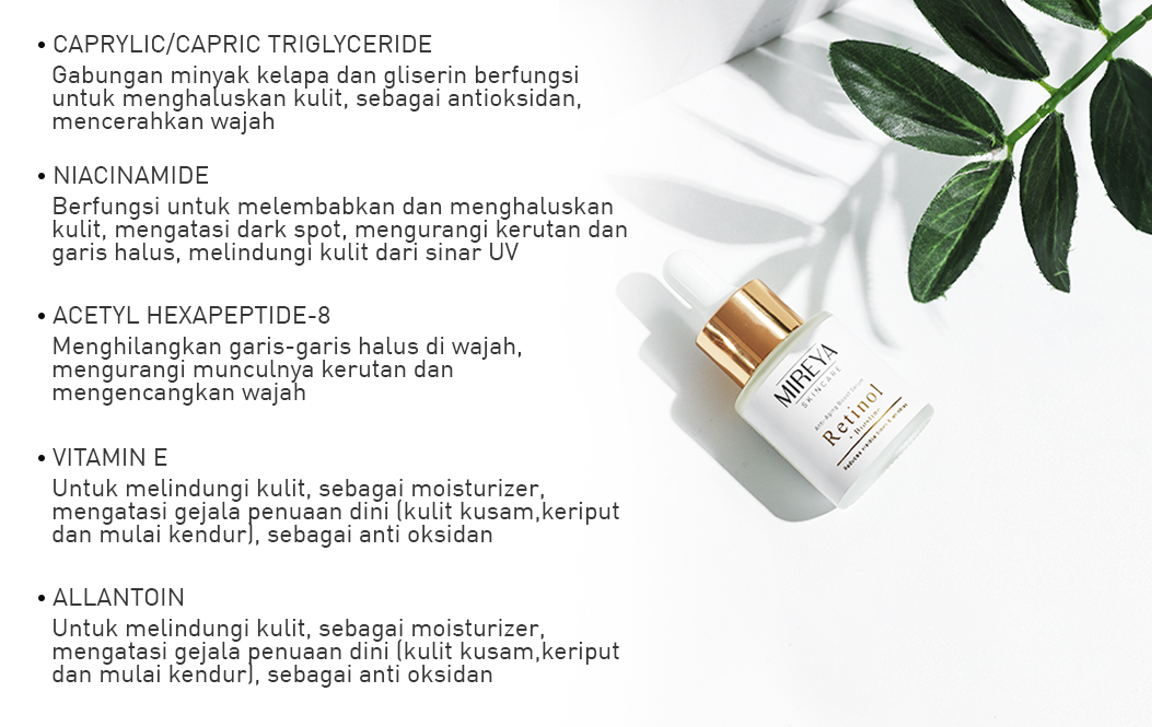 Mireya Retinol Biostine Anti Aging Booster Serum - Retinol Serum With Vitamin E Niacinamide ...