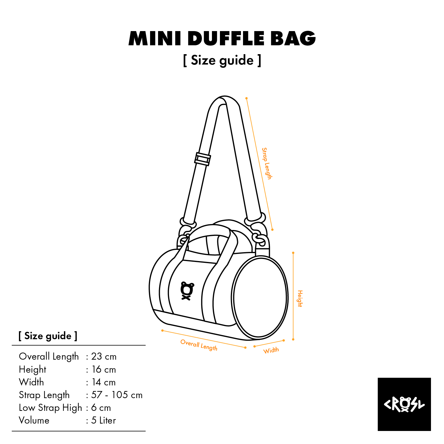 CRSL Mini Duffle Bag | Unisex Sling Bag for Men and Women | Waist Bag ...