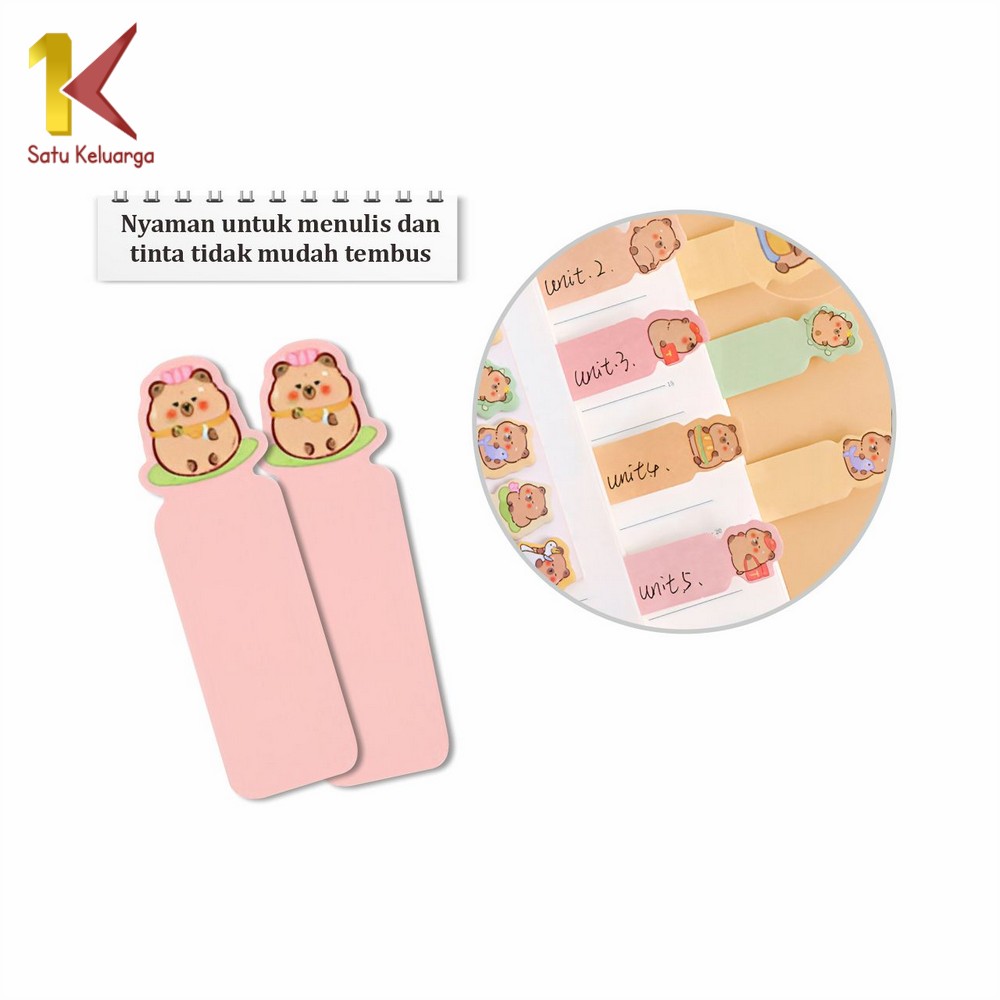 One Family Sticky Notes Cute Capybara Motif 8 Rows A95 Capybara Memo ...