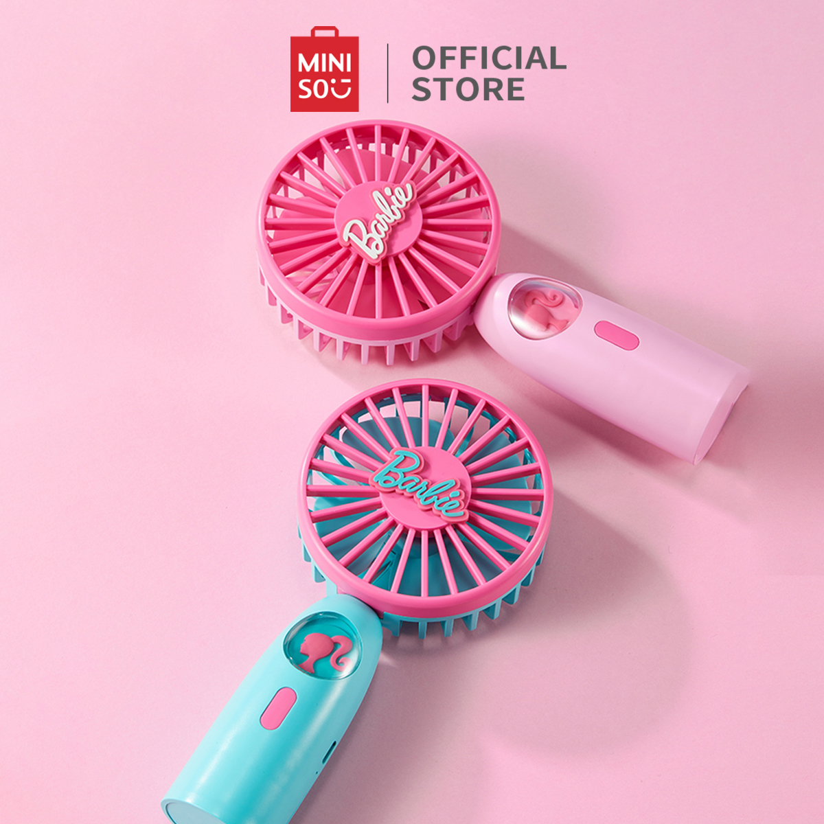 Miniso Barbie Shining Collection Small Fan Desktop Small Fan Barbie Fan ...