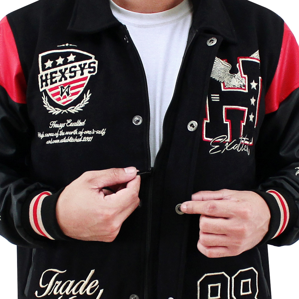 Khans X Hexsys - Brave Varsity Jacket Embroidery Breakside Baseball ...