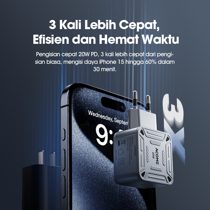 [GIFT] Acome AC21 CHARGER HEAD TYPE-C PORT ADAPTER 20W MECHA DESIGN ...