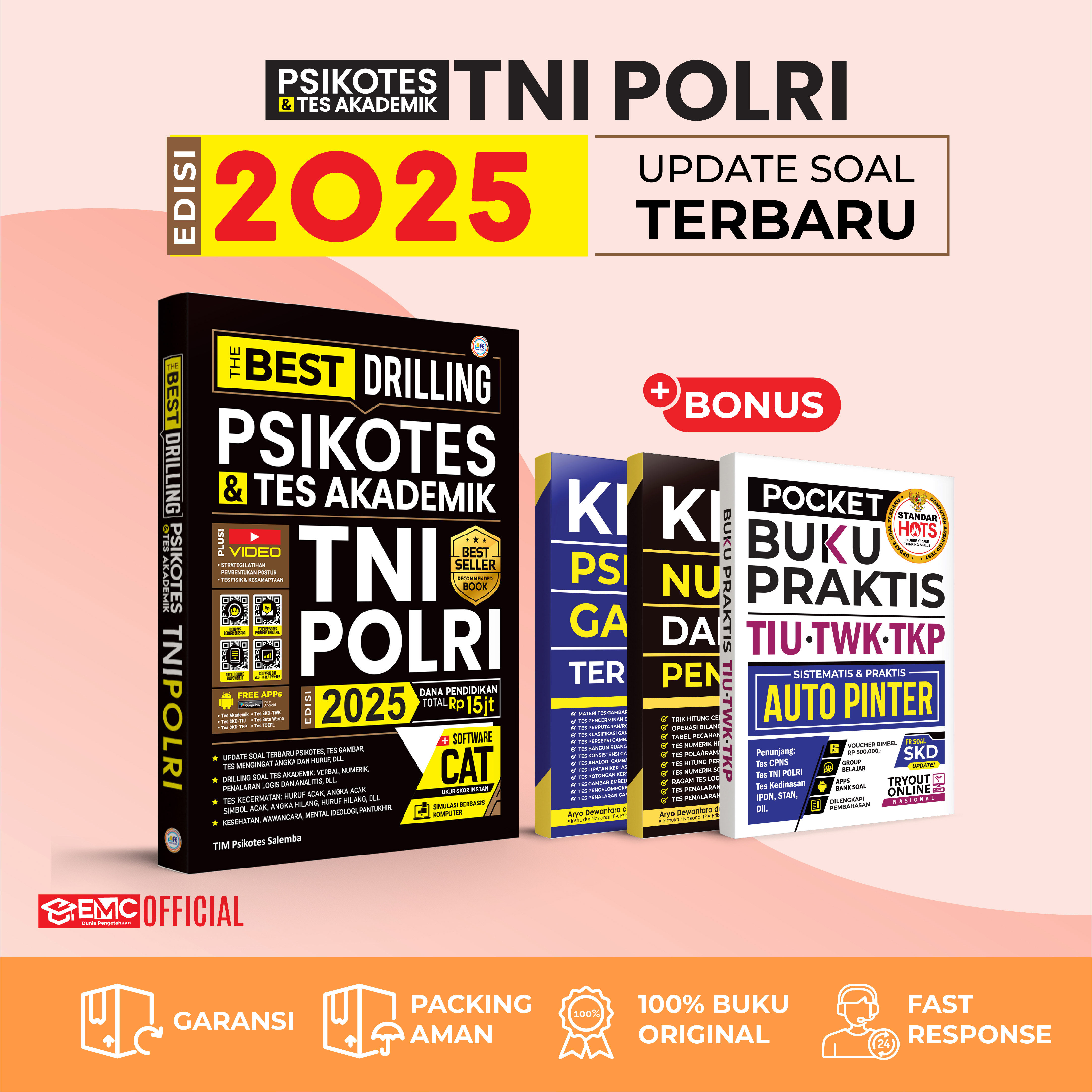 Emc Tni Polri Book 2025 The Best Drilling Psychological Test & Academic ...