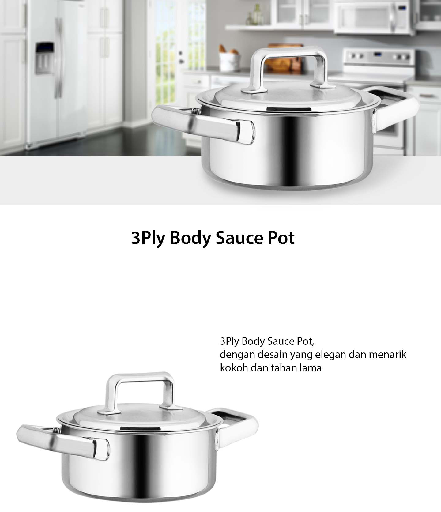 Cookville Panci Black Rose Sauce Pot 3Ply | Shopee Malaysia