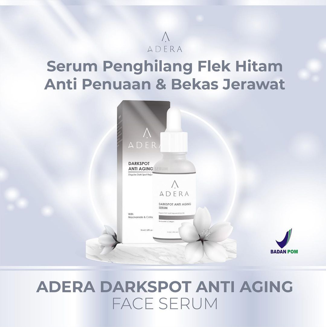 HITAM Adera Anti Aging Dark Spot Serum Original Brightens the Face and Disguises Black Spots ...