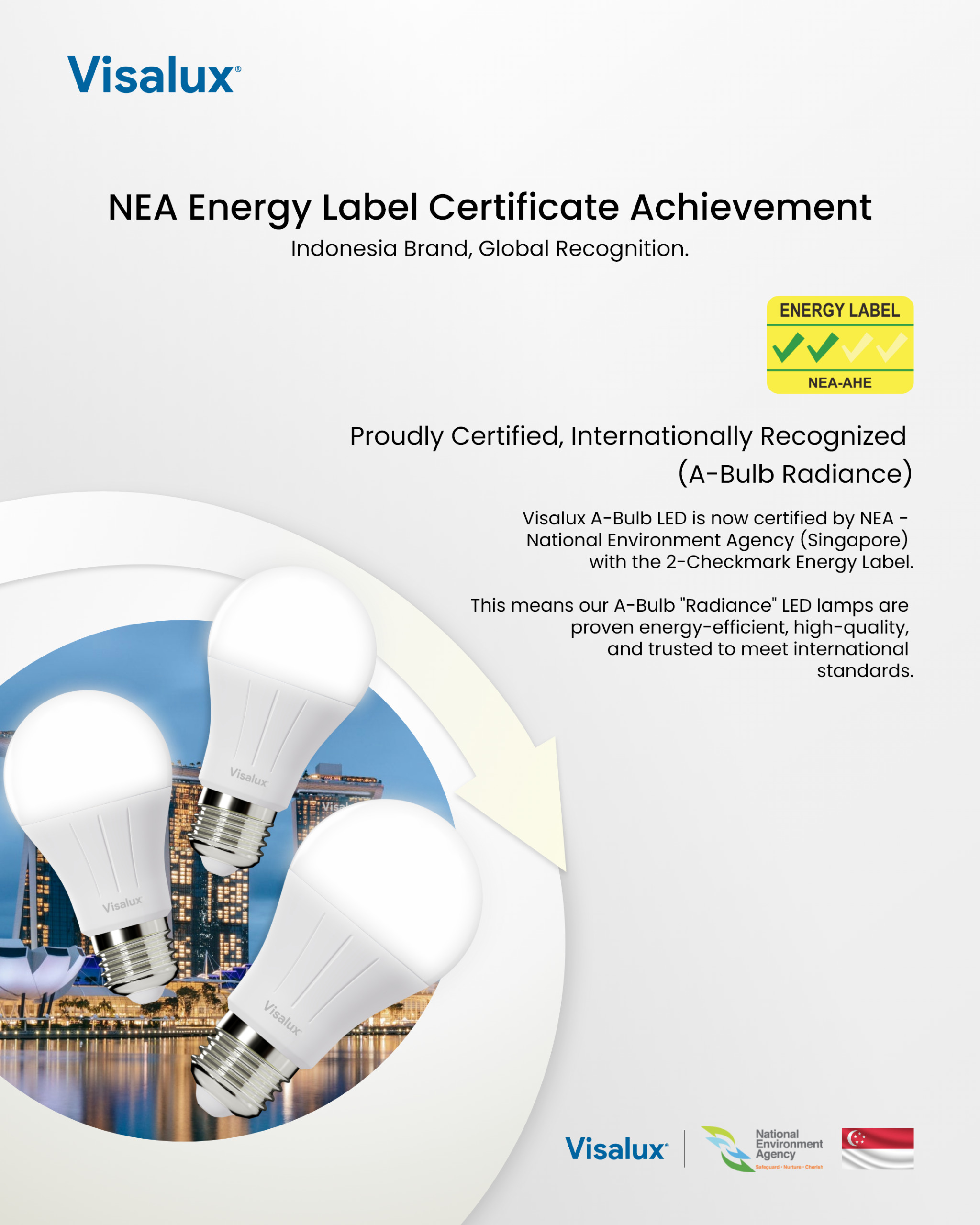 Visalux LED A-Bulb Radiance 6500K Daylight White 18W Lamp - Bundling ...