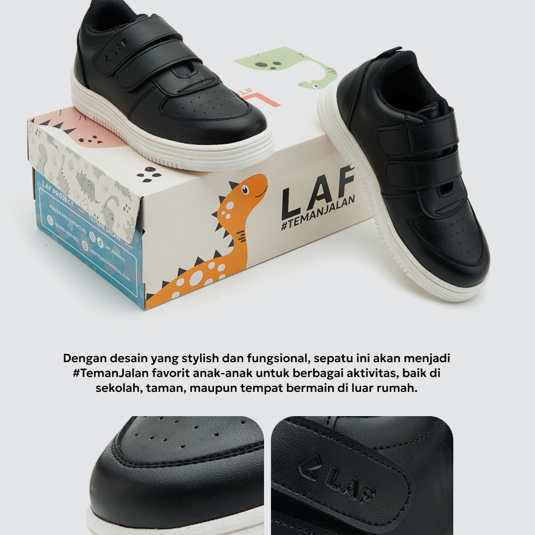 HITAM PUTIH Laf Project - Boys Girls Shoes Black and White Casual ...