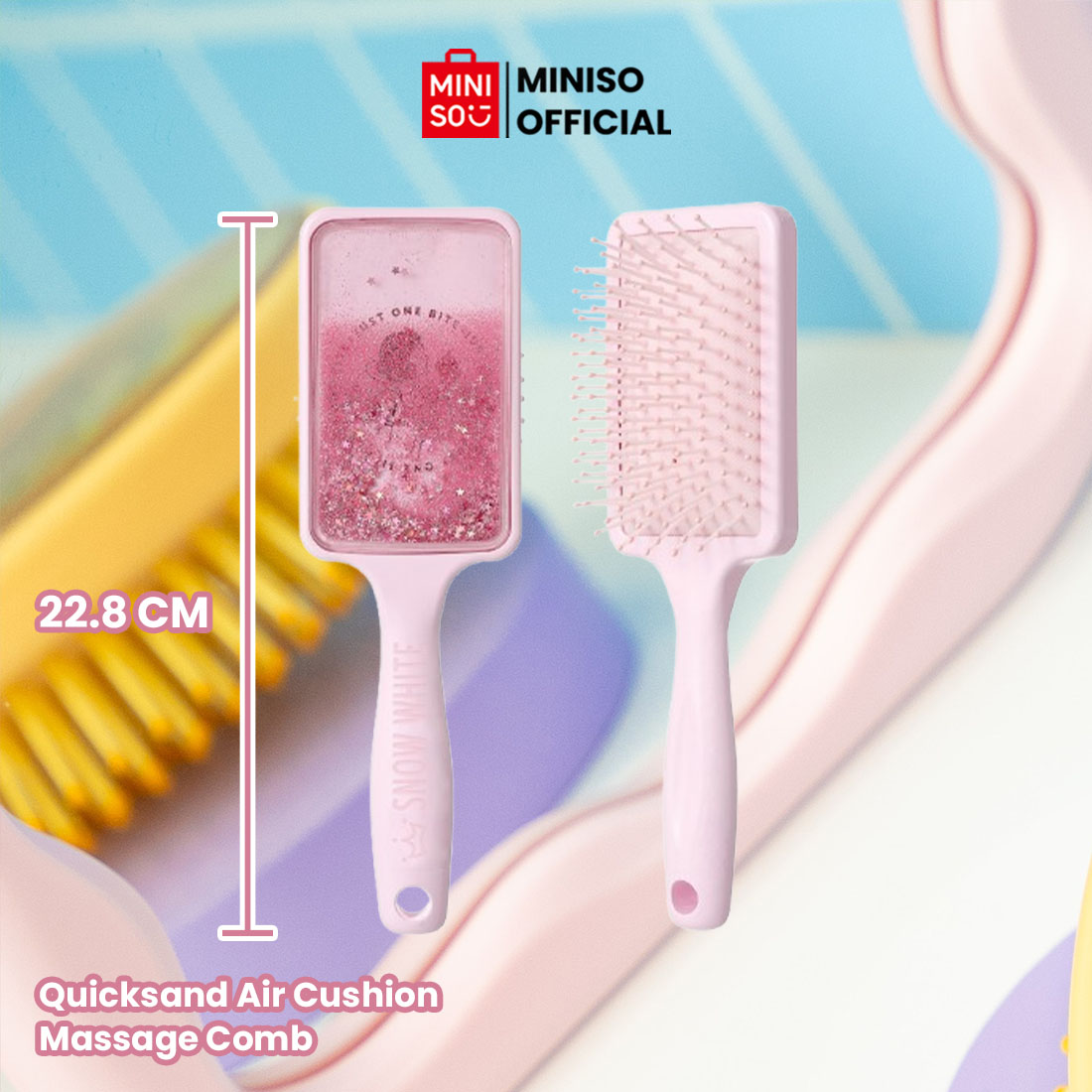 Miniso x Disney Princess Collection Massage Comb Glitter Massage Paddle ...