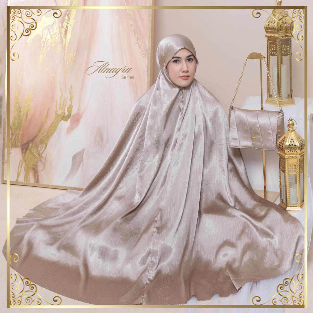 Almecca - Alnayra Series Premium Silk 2in1 Luxury Adult Mukena | Shopee Malaysia