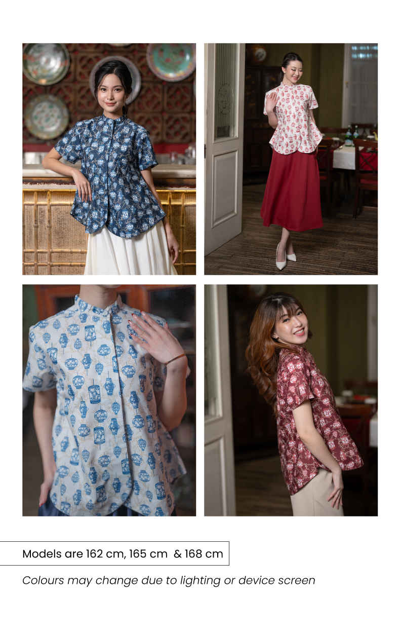 Beatrice Clothing Giveni Blouse - Women's Shanghai Collar Motif Top ...