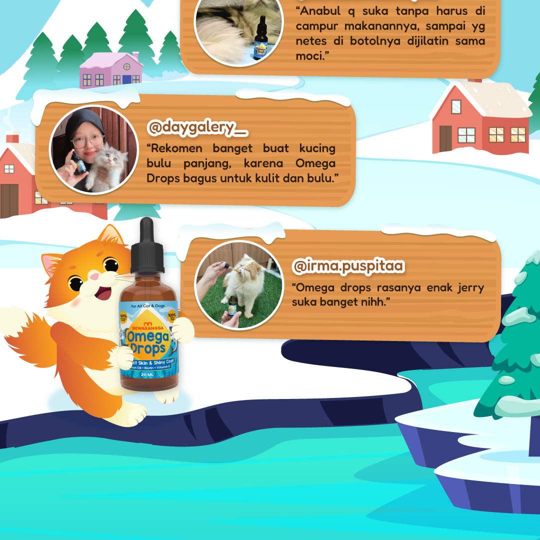 [Buy 2 Get 1 Free] Dewarangga Omega Drops Cat Salmon Oil, Cat Fish Oil ...