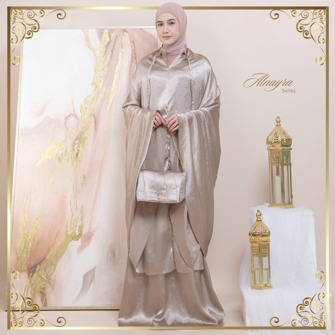 Almecca - Alnayra Series Premium Silk 2in1 Luxury Adult Mukena | Shopee Malaysia